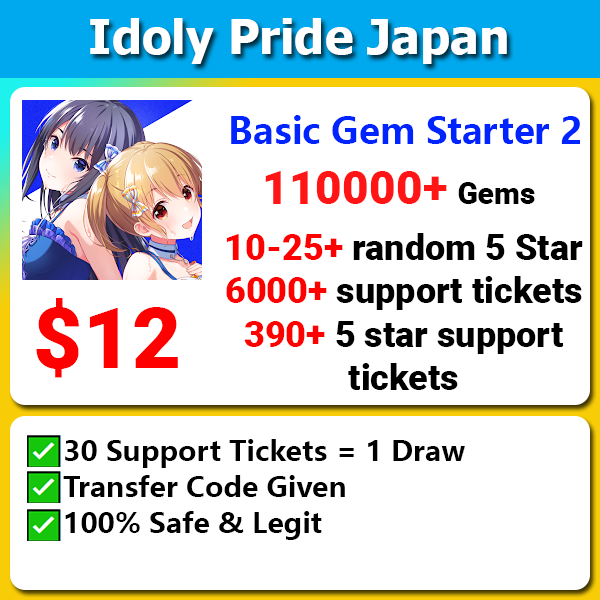 [Japan] Idoly Pride 110000+ Gems 10-25+ 5 star – Let's Reroll Mobile Gamer Online Shop