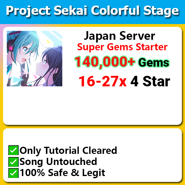 [Japan] Project Sekai Colorful Stage PJSK 140,000 💎Gems Starter with 1 ...