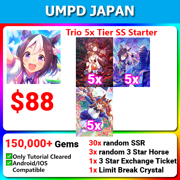 [Japan] Uma Musume Pretty Darby UMPD ウマ娘 プリティーダービー Trio 5x Tier SS Sta ...